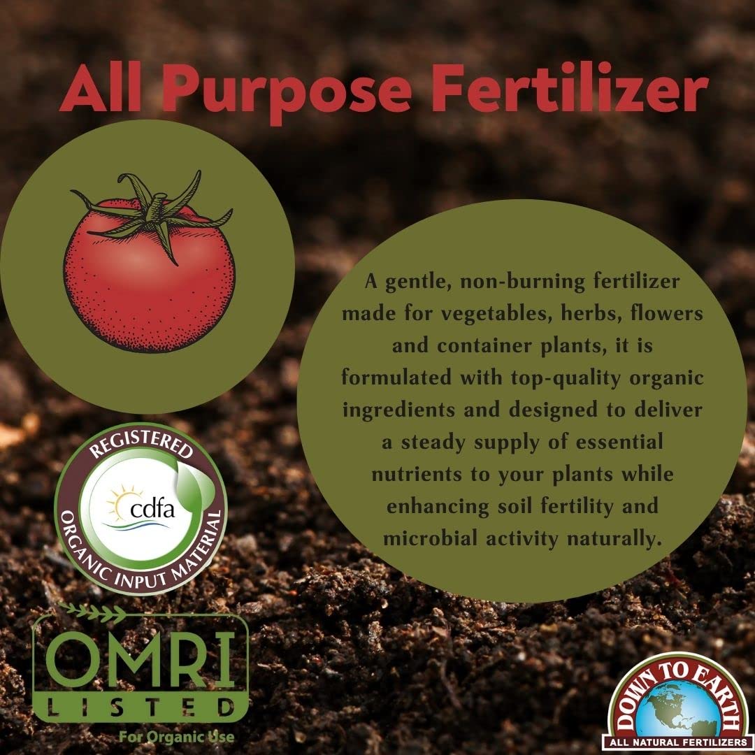 Down To Earth All Natural Fertilizers Tomato Garden Organic Starter Pack, 1 lb Boxes