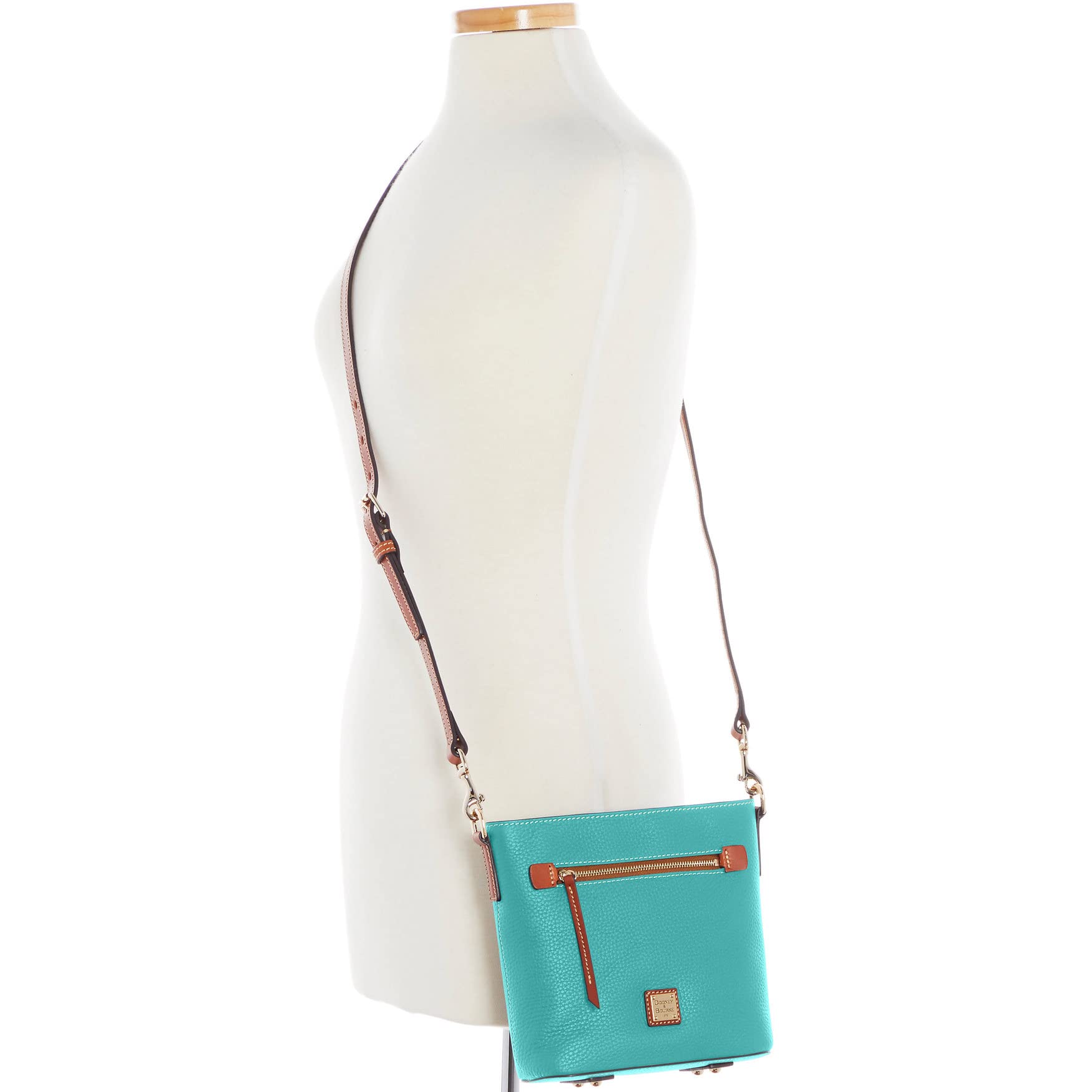 Dooney & Bourke Handbag, Pebble Grain Small Zip Crossbody - Spearmint