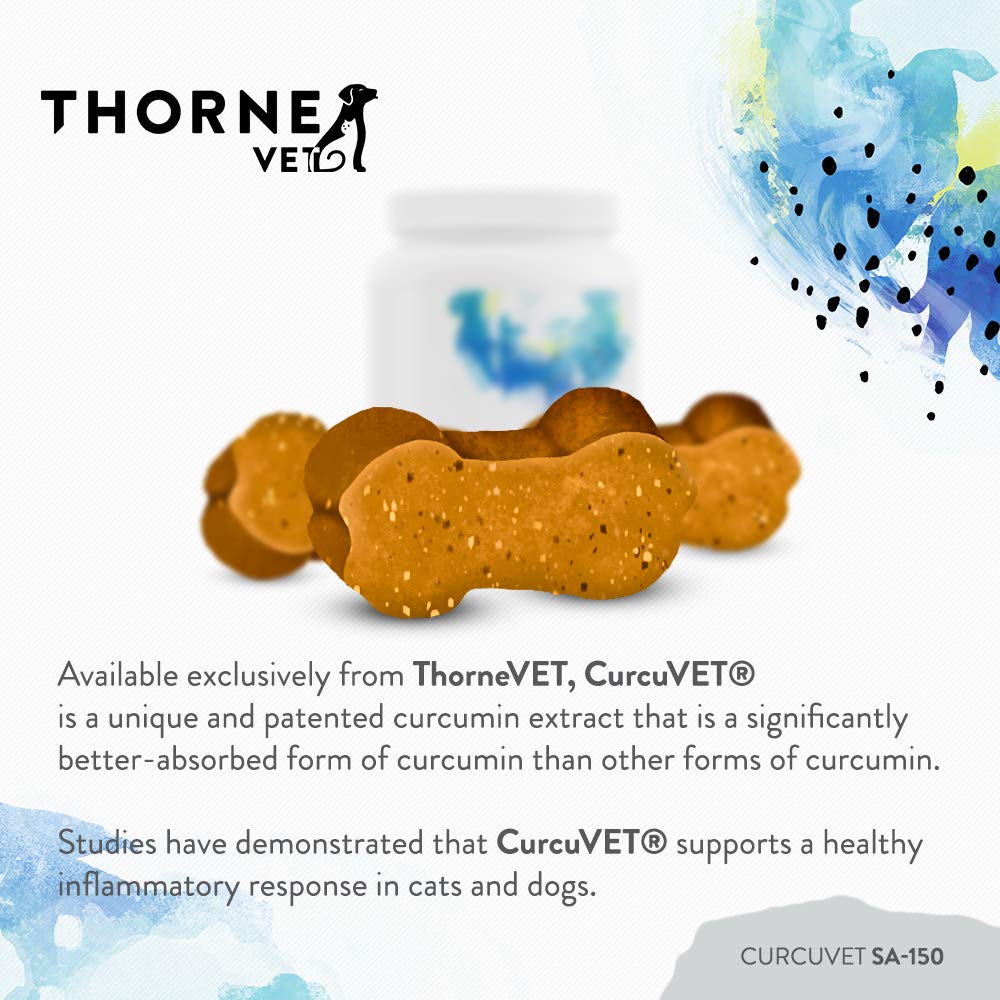 ThorneVET CurcuVET-SA150 β Joint, Muscle, Liver & GI Support for Medium & Large Dogs, 90 Soft Chews