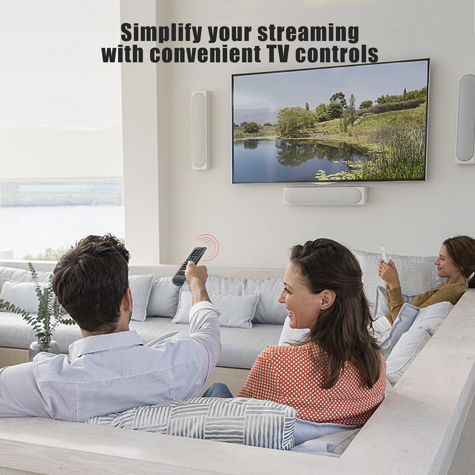 for Samsung Smart TV Remote Control fit All Samsung Models LCD LED 3D HDTV Smart TVs.(Without Battery)