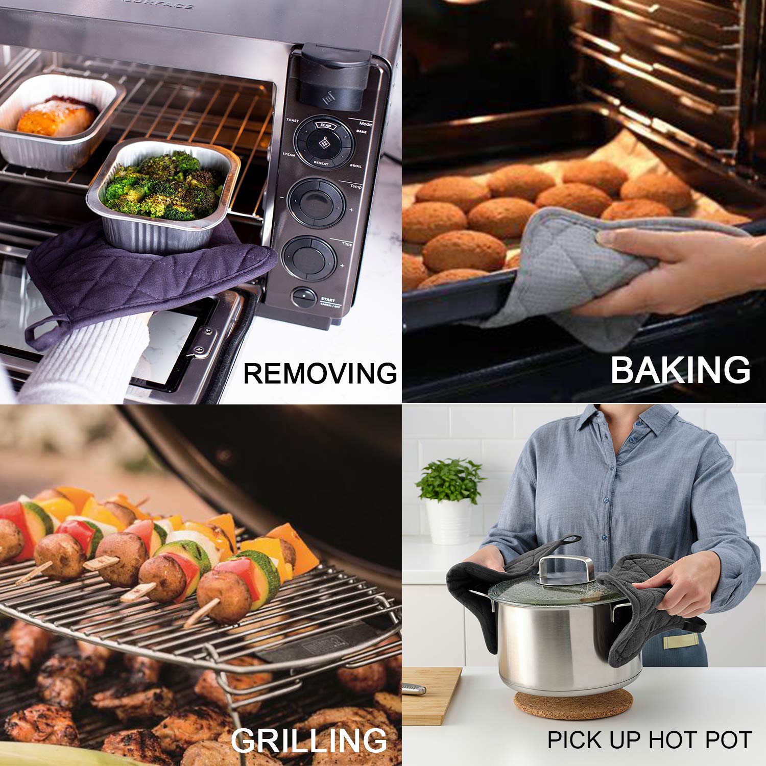 Funny Baking Oven Pads Pot Holder with Pocket for Baker Many Have Eaten Here Few Have Died (Few Have Died)