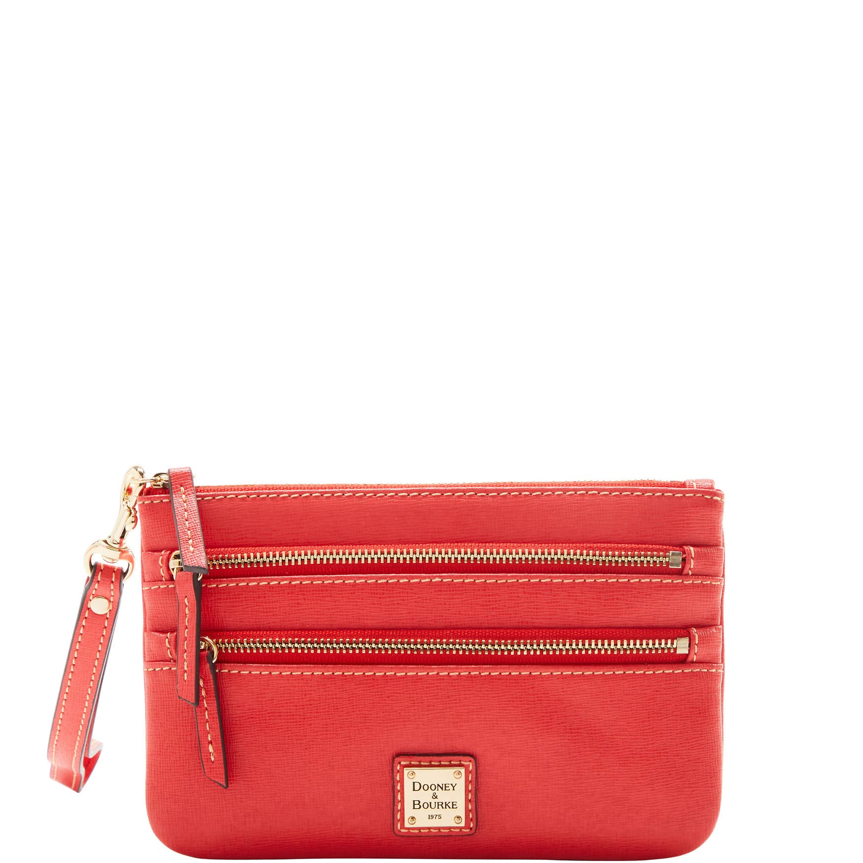 Dooney & Bourke Handbag, Saffiano Triple Zip Wristlet - Tomato