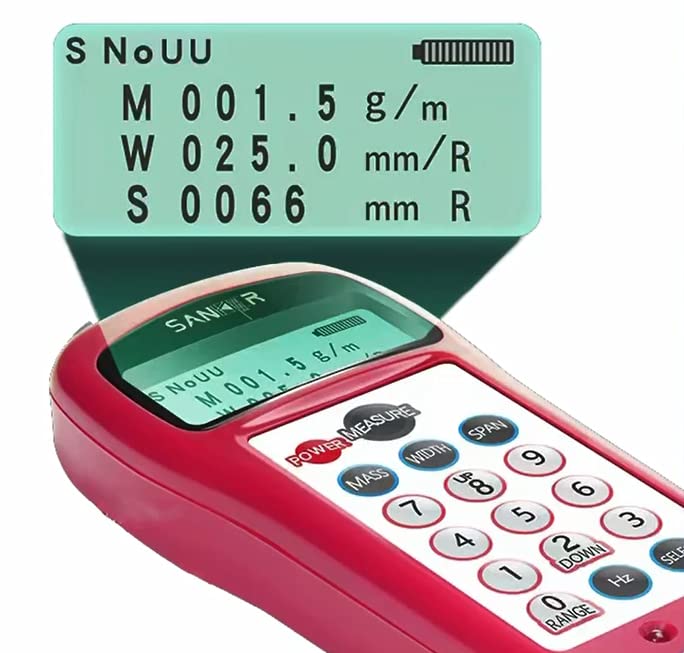 QIUSUO Precise Sonic Belt Tension Meter Sonic Belt Tensiometer Sonic Tension Meter Sonic Belt Meter for Most Belt Types with Frequency Range 10Hz-5000Hz Tension Range 0.01-99900N LCD Backlit Display