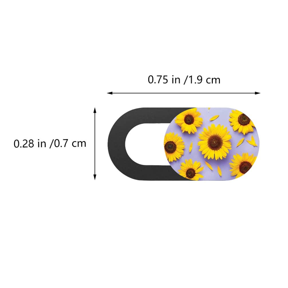 SOLUSTRE 15 pcs Camera Cover tableta Tablet Laptop Cartoon Slides Sunflower Printed Lens Cover Webcam Cover Slide Cartoon Webcam Cover Privacy Lens Cover Computer Lens Cover Desktop abs