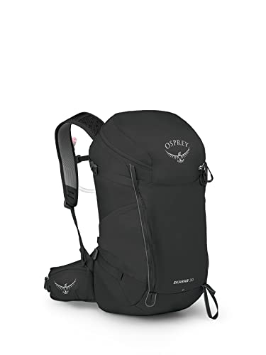 Osprey Skarab 30L Men's Hiking Backpack with Hydraulics Reservoir, Black, One Size