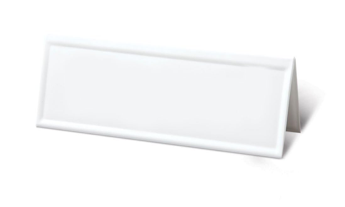 Trainers Warehouse Heavy Duty Premium Set of 30 Dry-Erase Name Cards | Space-Saver (8.75" x 3") 2-Sided Reusable White, Dry-Erase Tent | Set Includes, Name Cards, Markers, Mini-Erasers & Tote
