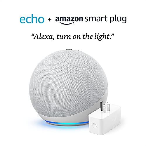Echo (4th Gen) - Glacier White - bundle with Amazon Smart Plug