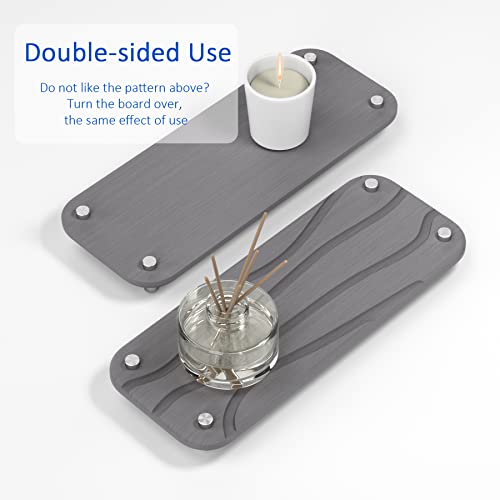 eipizx Sink Caddy Instant Dry Kitchen Sink Organizer With 2Pcs Diatomite Coasters Water Absorbing Stone Sink Tray For Soap Dispenser Quick drying Sink Caddy Sponge Holder For Kitchen Sink(Gray)