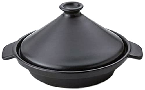 Set of 10, Tajin Pot, Shabu-Shabu, Black Tagine Pot, No. 7, 10.2 x 8.4 x 5.1 inches (26 x 21.3 x 13 cm), Body 2.0 inches (5 cm), Direct Fire, Restaurant, Ryokan, Japanese Tableware, Restaurant, Commercial Use, Tableware, Tableware