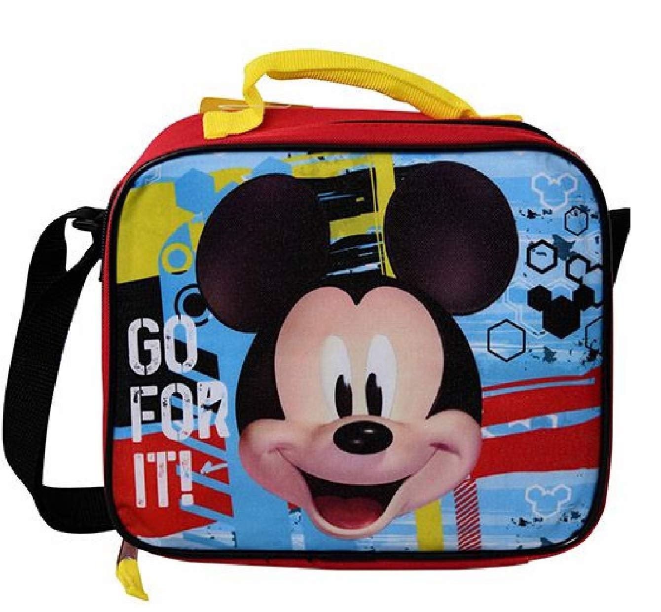 FF Mickey Lunch Bag with Strap, Blue, small