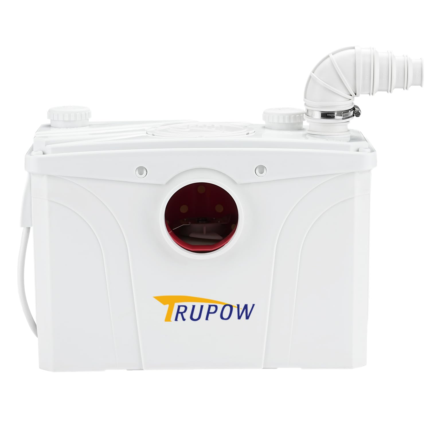 Trupow 700W 110V Macerator Sewerage Pump with 4 Water Inlets for Upflush Toilet System Waste Water Marine Toilet Bathroom Disposal Laundry