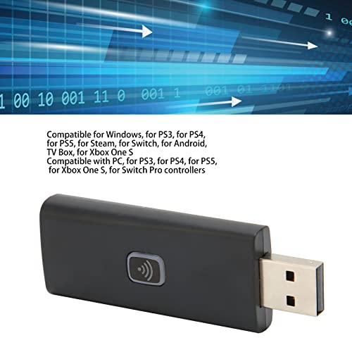 Kafuty-1 Wireless Bluetooth Controller Adapter,USB Wireless Adapter,Wireless Game Handle USB Converter for PS3 for PS4 for PS5 for Xbox One S for Switch,PC,Android TV Box