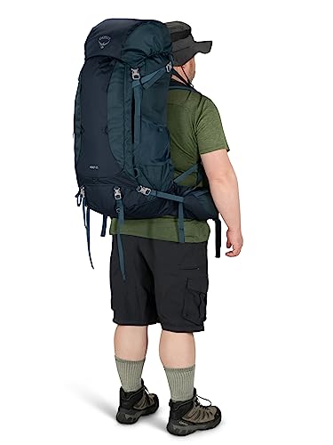 Osprey Volt 65L Men's Backpacking Backpack, Mamba Black, One Size, Extended Fit