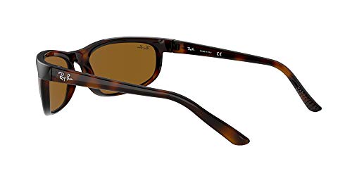 Ray-Ban Men's RB2027 Predator 2 Rectangular Sunglasses, Dark Havana/B-15 Brown, 62 mm