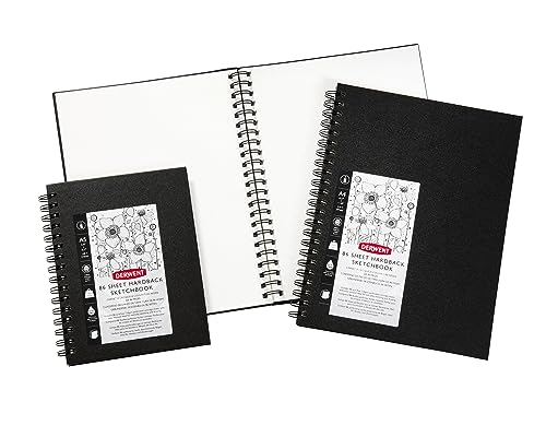 Derwent Sketch Book, Big Book Drawing Pad, A4, 8.27 x 11.69 Inches Sheet Size, Wirebound, Hard Covers, 86 Sheets (2301607)