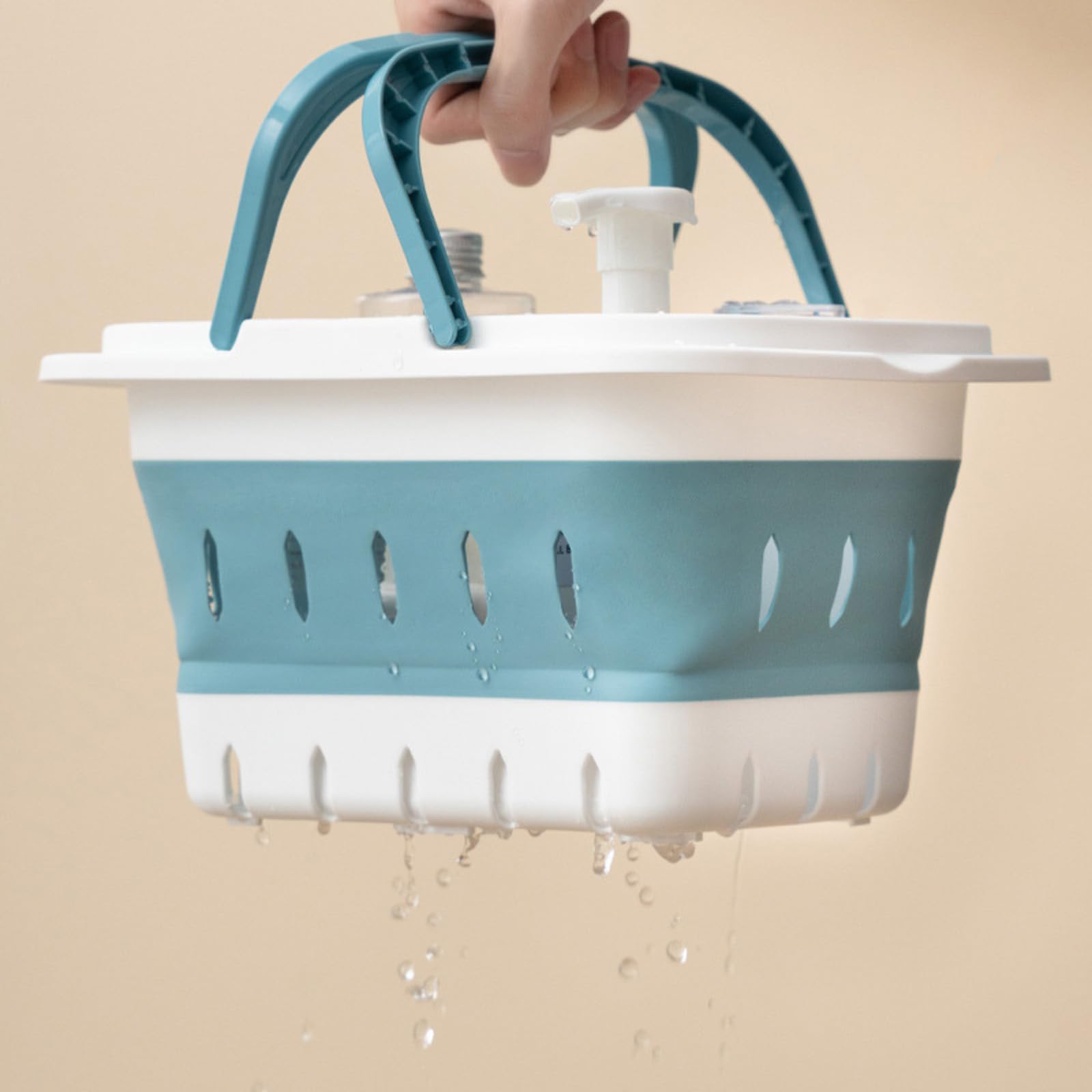 KeFanta Shower Caddy Basket, Portable Shower Tote, Plastic Dorm College Shower Organizer Bucket with Handles