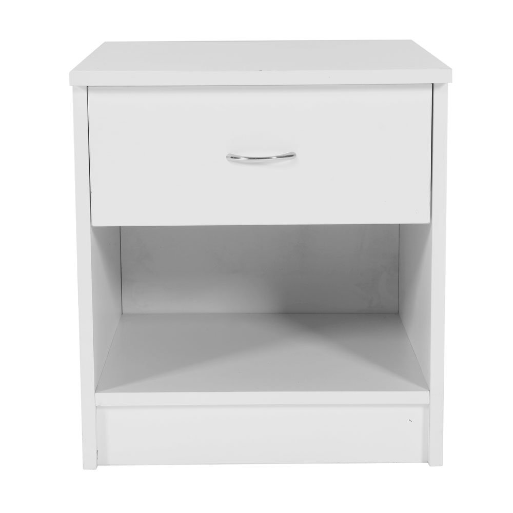 Forart 1/2 Drawer Wood Nightstand Home Dresser Cabinet Wood Bedside Storage Cabinet Sofa End Table Bed Side Table with Drawer and Storage Shelf for Bedroom Home Office(Ship from USA)