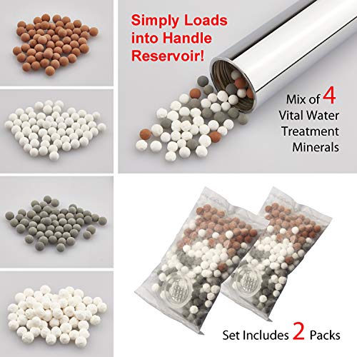 LaserJet 2-piece Mixed Mineral Stones Replacement Set - Use with Any LaserJet Handheld Shower Head or Combo β America's Most Cost Efficient Shower Water Filtration System β Trusted US Brand