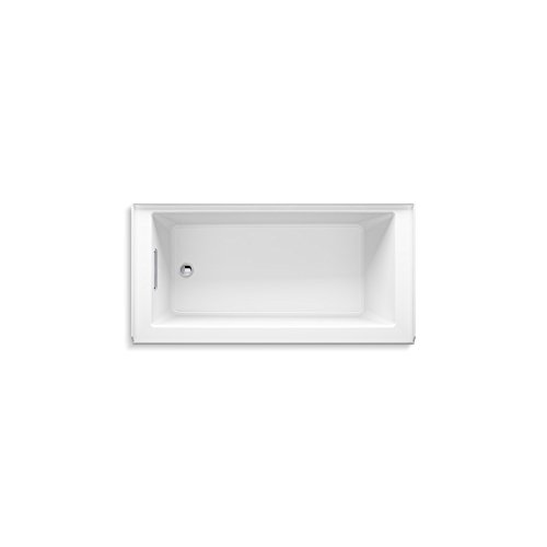 KOHLER K-20201-RA Underscore Rectangle 60-Inch x 30-Inch Alcove Bath with Integral apron, integral flange and right hand drain, White