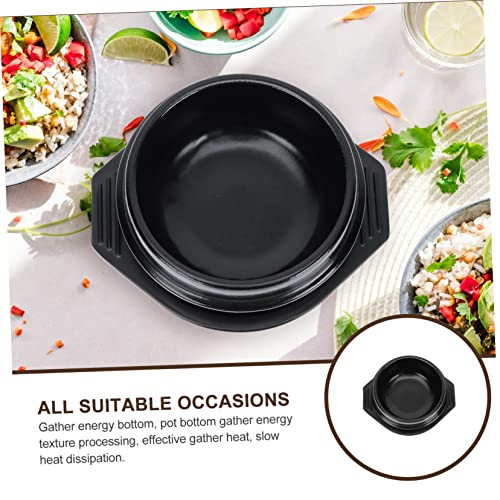 Operitacx 1 Set Stone Pot for Bibimbap Stainless Steel Stock Pot Soup Bowl with Lid Nonstick Cookware Hot Pot Casserole Korean Pot Korean Dolsot Bowls Ceramic Cookware Ceramic Kitchenware