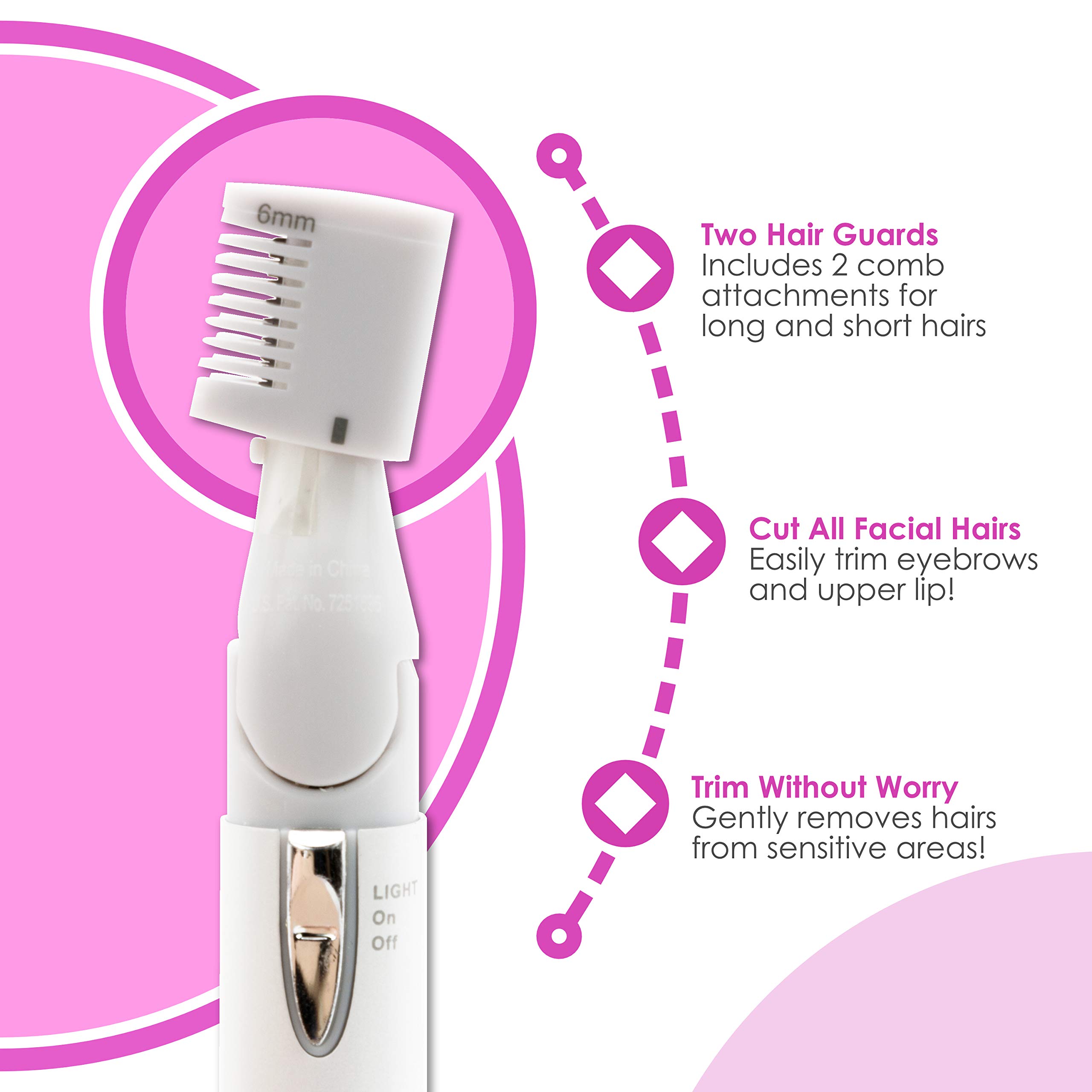 Finishing Touch Diamond Hair Remover with Light Up Deluxe Mirror (E-Commerce Packaging)