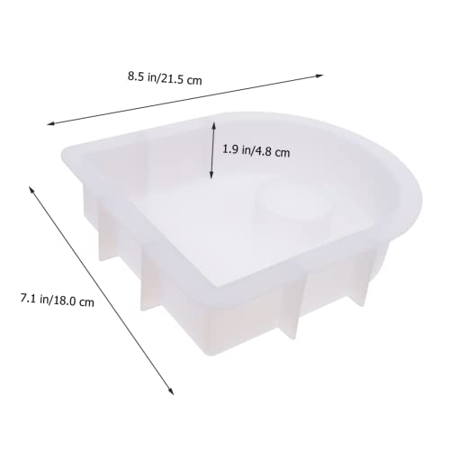 Operitacx 4pcs Clock Ornaments Resin Craft Molds DIY Clock Molds Large Tray Molds Jewelry Tray Large Silicone Molds Silicone Molds for Candles DIY Mold Kit DIY Silicone Mold Clock DIY Molds