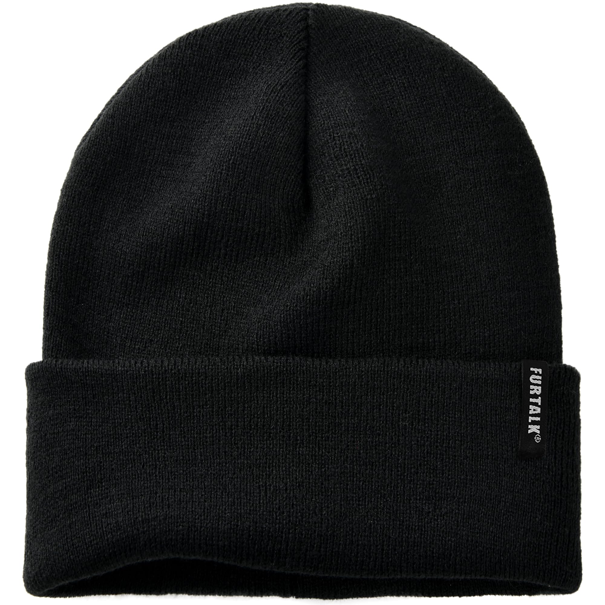 FURTALK Womens Knit Beanie Hat Acrylic Winter Hats for Women Men Soft Warm Unisex Cuffed Beanie,Red