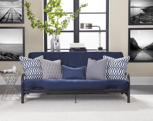 DHP 8" Polyester Futon Mattress Sofa Bed, Full, Blue