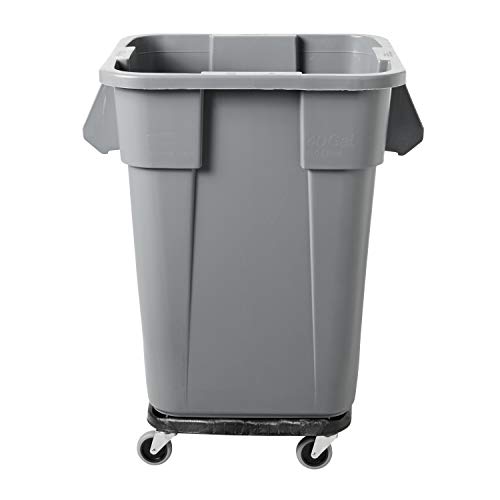 Rubbermaid Commercial LLDPE Square Brute 40-Gallon Trash Can without Lid, Gray, for Restaurants/Garages/Offices/Mailrooms/Classrooms