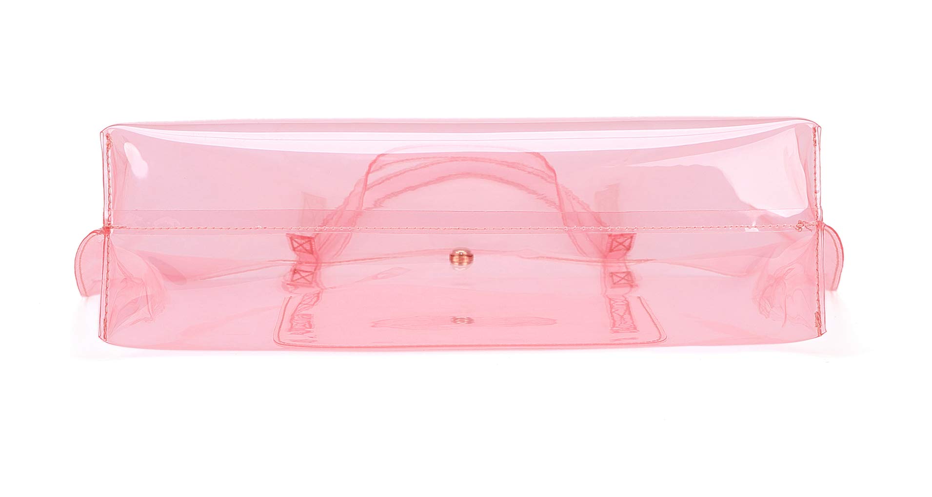 Dreubea Women's Clear PVC Tote Bag Shoulder Handbag from, Big Capacity Purse