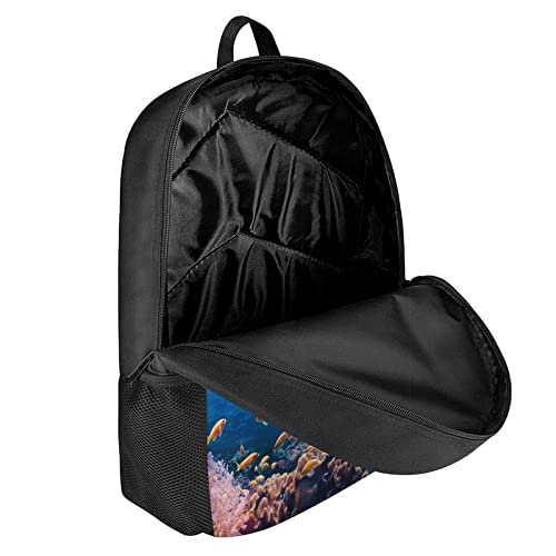 Modysero Ocean Animal Girls Backpack Large Capacity Lightweight Durable Casual 17 Inch Kids Backpack with Two Side Mesh Pocket Adjustable Strap Breathable Travel School Backpack for Teens