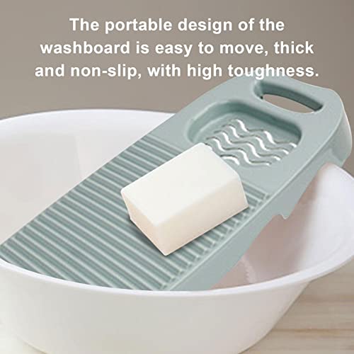 nicything Plastic Washboard Laundry Board, Household Hand Washing Board, Hand Washing Clothes Tool, Manual Clothing Laundry Cleaning Tool, Light Blue