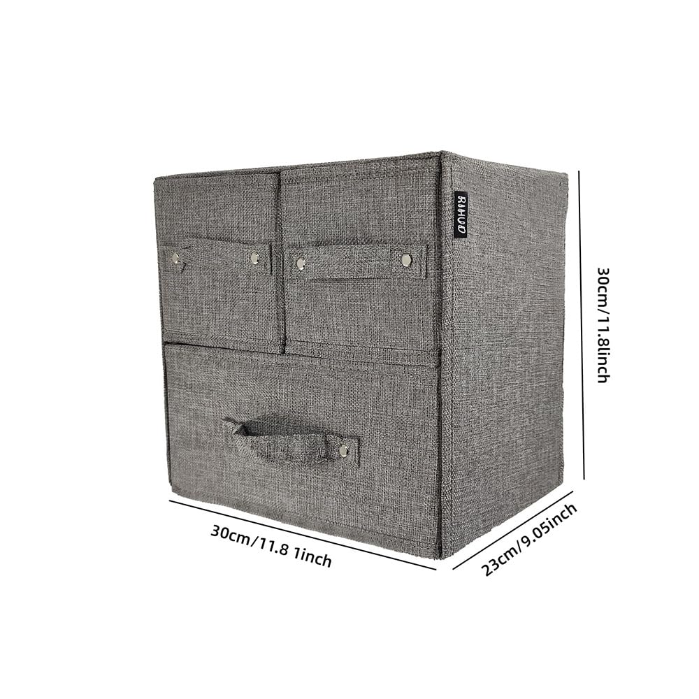 Lingerie Clothes Storage Drawer - PP Board Foldable Cabinet Organiser - Pull-out Drawer for Shelf Dresser Storage - Space Saving Storage Box for Underwear, Socks, Lingerie, Neckties, etc.(2 * 3)