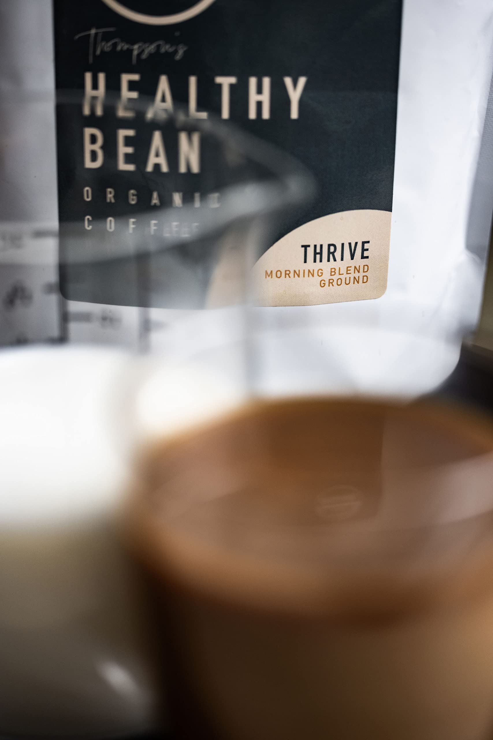 Healthy Bean Coffee Thrive Morning Roast - Low Acid Coffee | Ground, Organic | - 11oz.