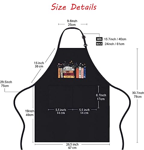Singer Taylor Album Apron for Women with Pockets,Womens Aprons Waterproof Cooking Aprons with Adjustable Neck Strap and Long Ties for Swift Fans,