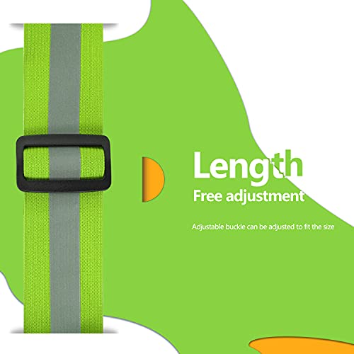 EKIND Adjustable Elastic Lightweight High Visibility Reflective Adult Vest for Running, Walking, Jogging,Cycling,Motorcycle(1 Pack, Green)