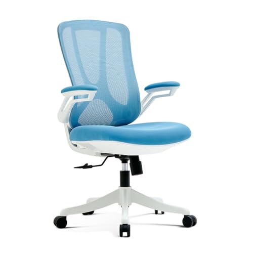 LNYHLXS Folding Armrest Office Chair Employee Mesh Chair Rotating Computer Chair Conference Chair