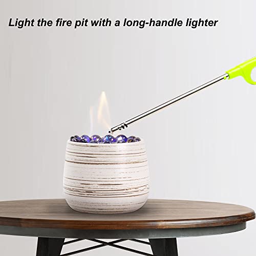 GreyHoo Tabletop Fire Pit - Fire Bowl, Small Alcohol Fireplace for Indoor and Outdoor Use Patio Decor