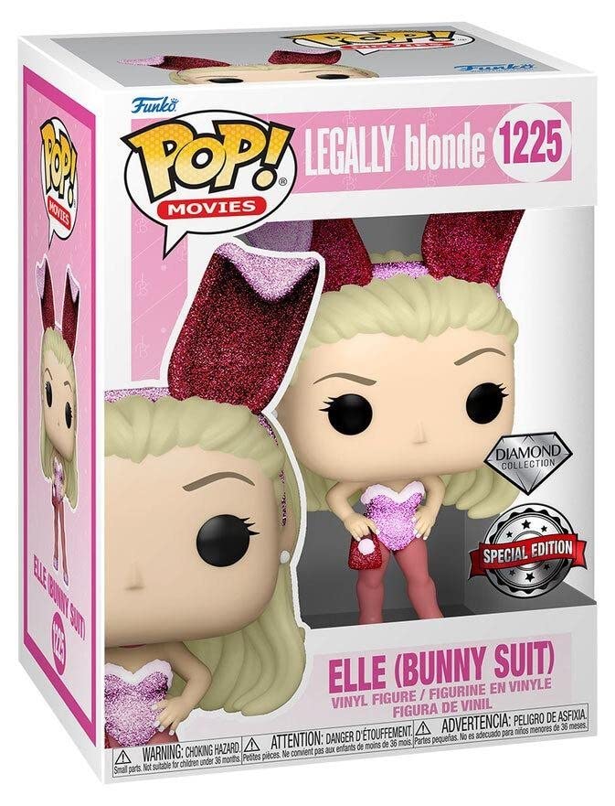 Funko POP! Movies: Legally Blonde Elle Woods Bunny Diamond Glitter #1225 Exclusive