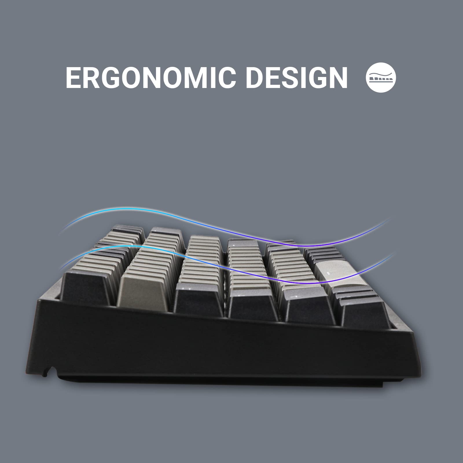 EPOMAKER EP84 84-Key RGB Hotswap Wired Mechanical Gaming Keyboard with PBT Dye-subbed Keycaps for Mac/Win/Gamers (Gateron Red Switch, Geometry Grey XDA Profile)