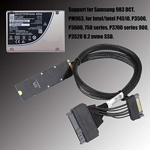 Jopwkuin M.2 Connecting Cable, Easily Upgrade Servers M.2 Cable for Servers to NVMe SSD Drives for Computer