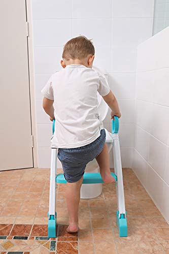 Dreambaby Step-Up Potty Training Toilet Topper - 2-Level Adjustable - Aqua-Model G6015, Aqua/White, 1 Count (Pack of 1)