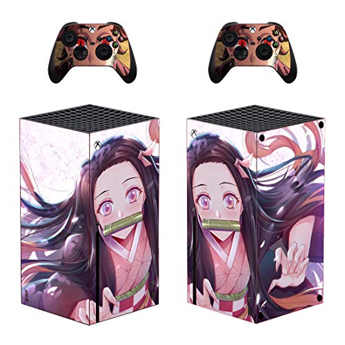 Demon Killer Decals Stickers Full Set Faceplate Skin for X-box-One-Series X Protection Kit by KAJAL MANI