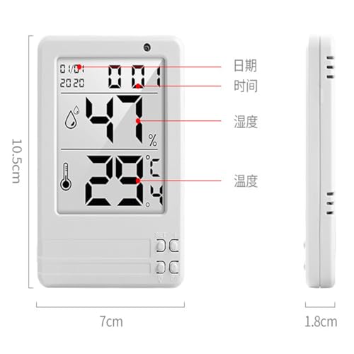 LNYHLXS Intelligent Automatic Luminous Backlight Luminous Electronic Digital Temperature and Humidity Meter