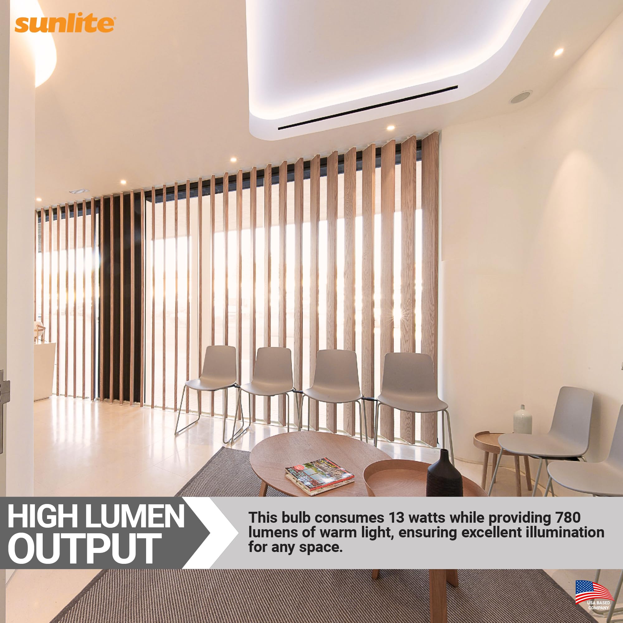 Sunlite PLD13/E/SP41K Compact Fluorescent PLD 4-Pin Double U-Shaped Twin Tube, 13 Watts, 120 Volts, 780 Lumens, 4100K Cool White, 4-Pin G24q1 Base, 10 Pack
