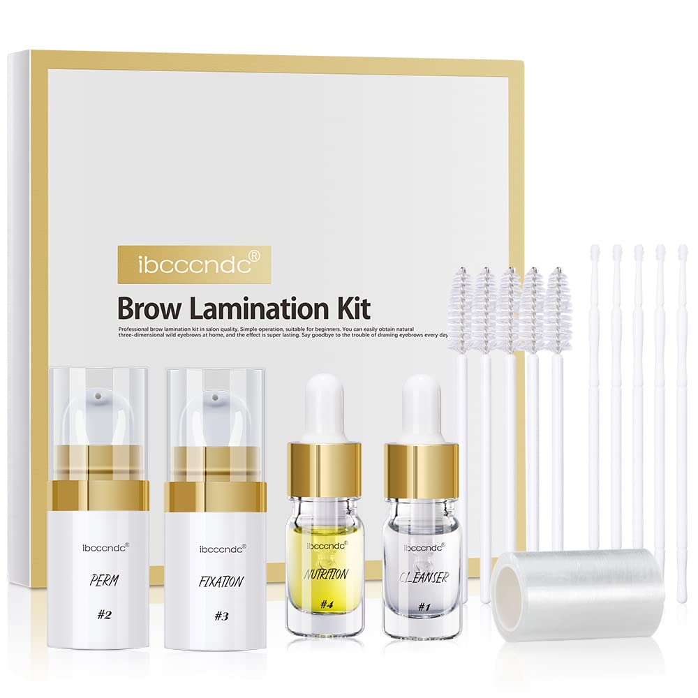 Ibcccndc Eye Brow Lamination Kit Instant Brow Lift Perm Kit for Fuller, Eyebrow Lamination Kit At Home DIY Perm For Your Brows, Thicker Brows Lasts For 6 Weeks (eyebrow lamination kit)