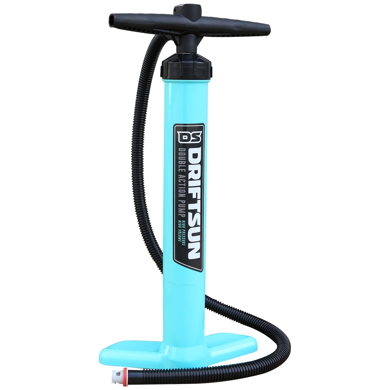 Driftsun Double Action Manual Air Pump - Compatable with Halkey-Roberts Valves, for Floating Platforms and Kayaks, High Pressure, High Volume