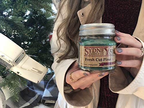 Sydney Candle Co. Fall Candles | Soy Mason Jar Candle | Fall Scented Candles for Home | Holiday Candle (7.5 oz) (Fresh Cut Pine)
