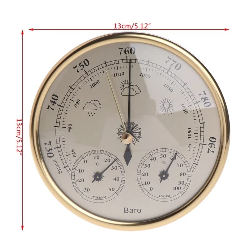 LNYHLXS Wall Mounted Household Barometer Thermometer Hygrometer Weather Station Hanging