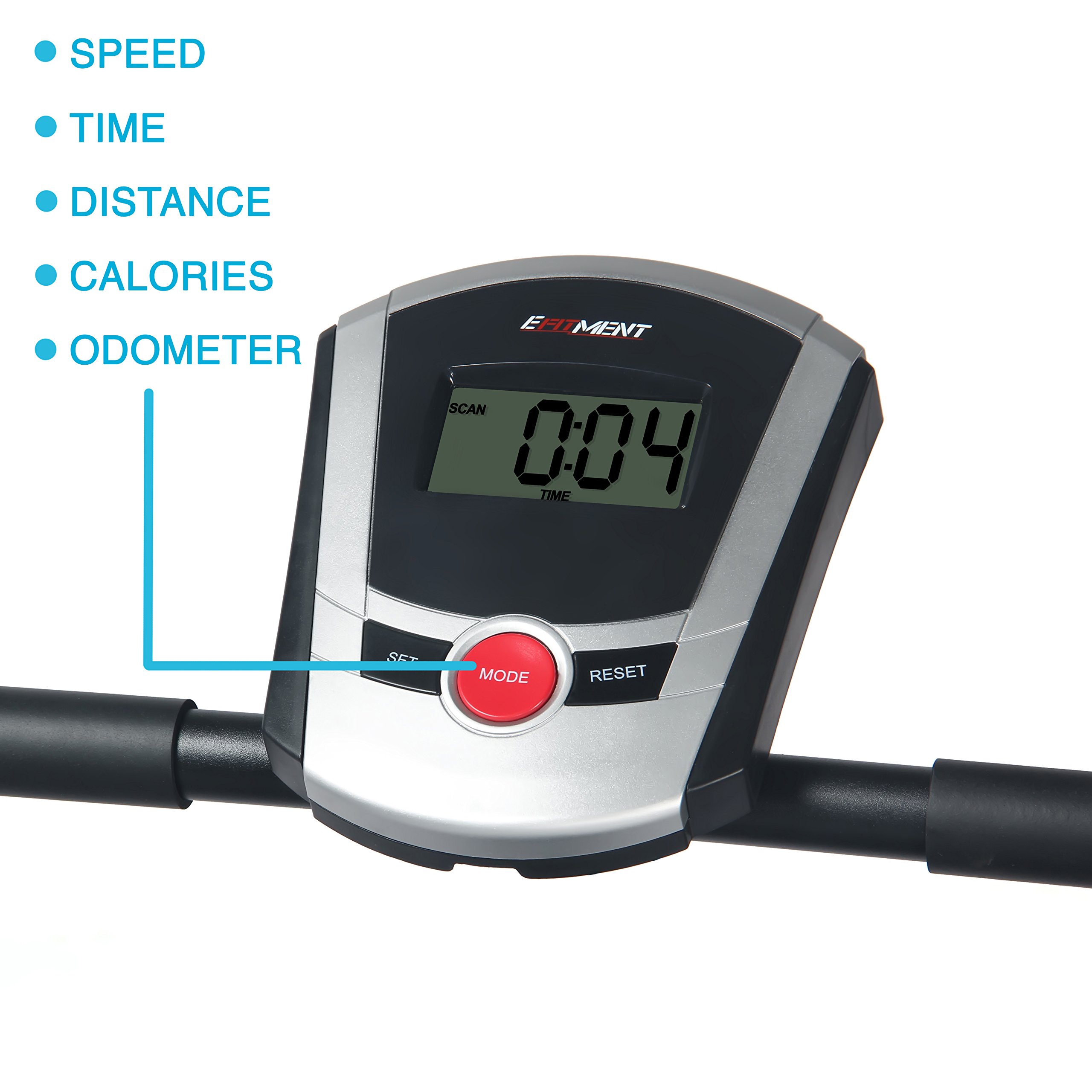 EFITMENT Adjustable Incline Magnetic Manual Treadmill w/Pulse Monitor (Upgraded-Arm Exercisers)